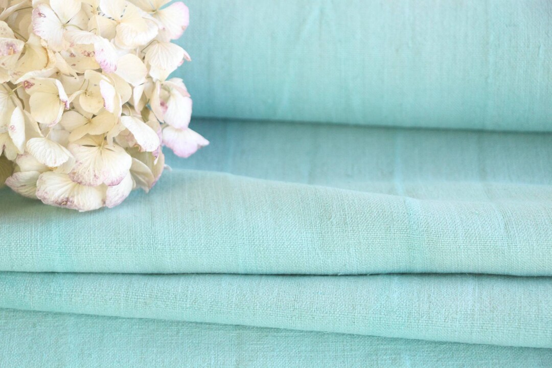 Dyed Antique Linen Fabric, 5.46y, Handwoven Fabric, Provence Textile, U ...