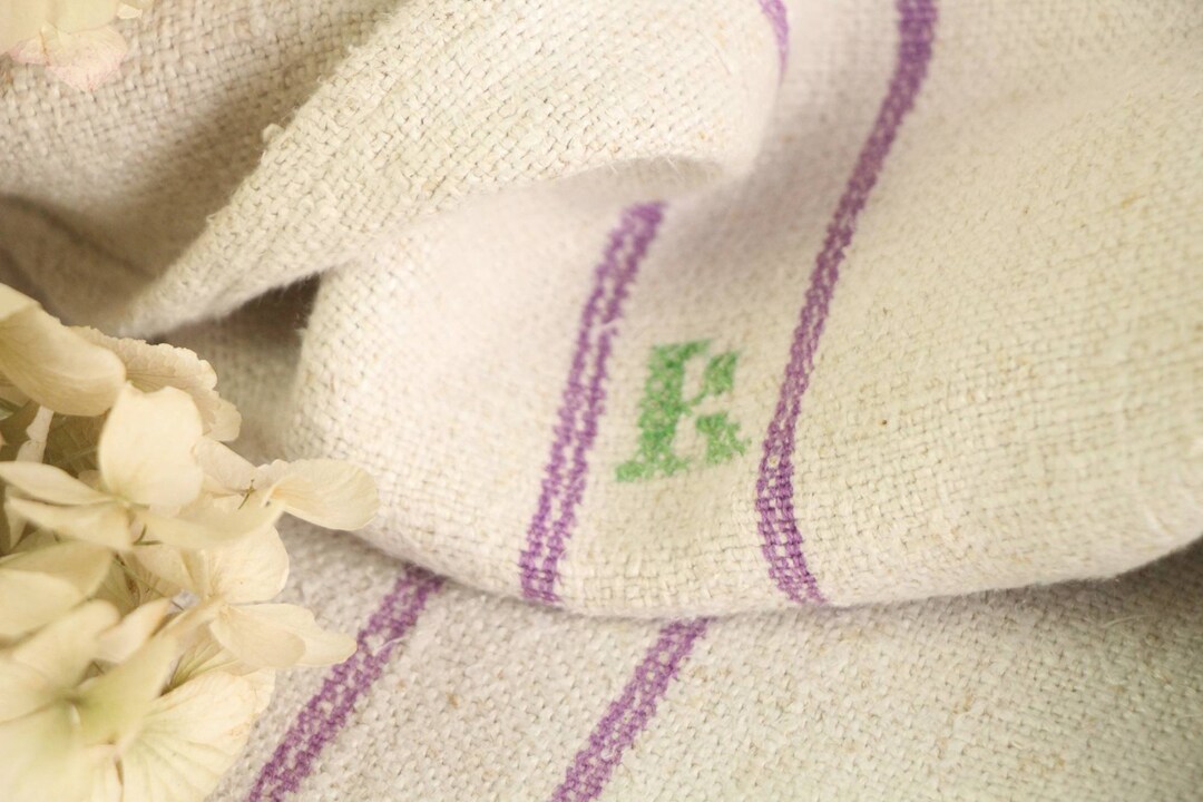 Antique Linen Grain Sack, Organic Fiber Textile, Cottage Chic, L 101 - Etsy