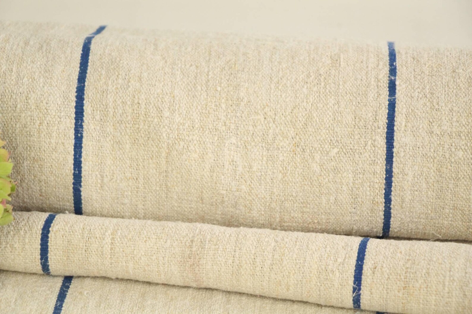 Antique Plain Linen Fabric 7.98y, Organic Handmade Upholstery Fabric ...