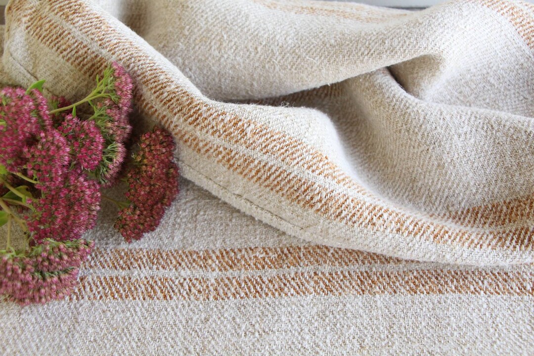 Antique Linen Grain Sack, Farmhouse Decor Fabric, KX 966 - Etsy