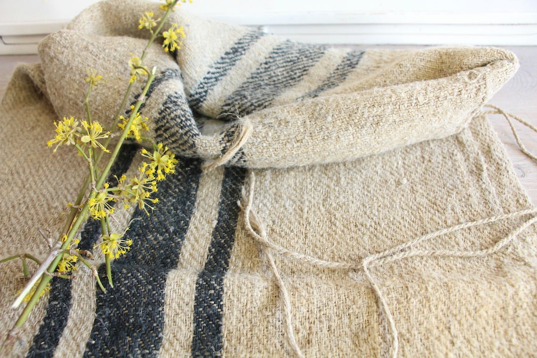 Antique Rustic Linen Grain Sack Sewing KX562 - Etsy