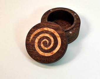 Slide Top Small Wood Box of Walnut With Spalted Maple USA Made by ...