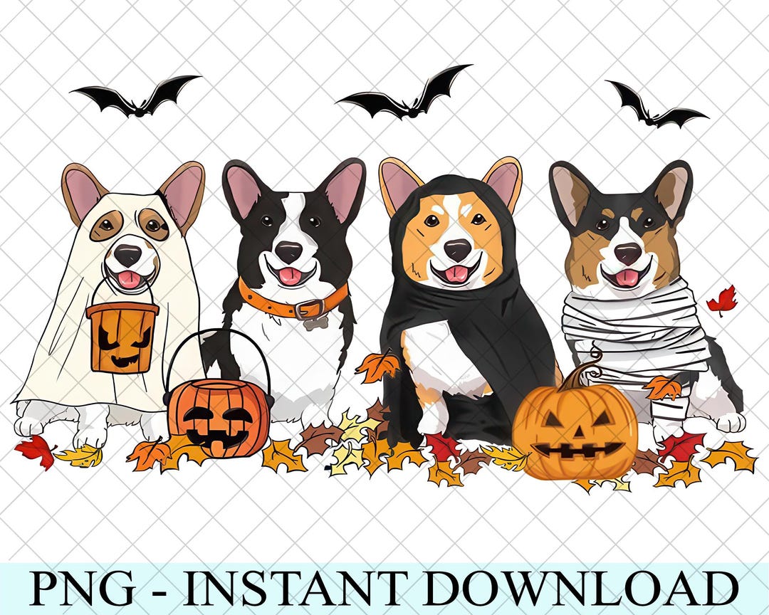 Halloween Dog Png, Corgi Ghost Dogs Png, Halloween Png, Ghost Dog Png ...