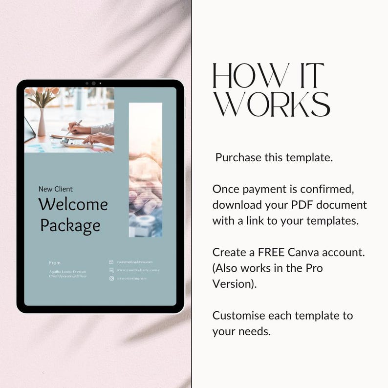 Editable Welcome Pack for New Accounting Clients Customizable Client ...