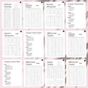 Remarkable 2 Financial Planner Template Yearly Savings Monthly Bills Income and Expense Tracker ...