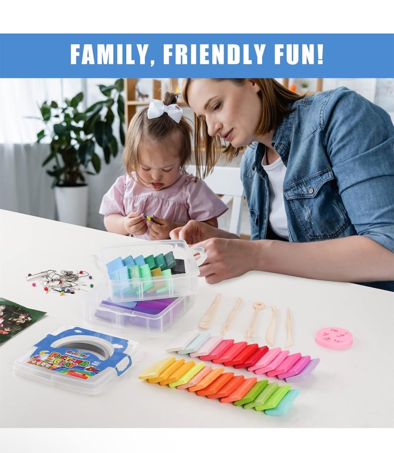 50 Colors Polymer Clay Kit Oven Bake Clay Model Clay Non-sticky Non ...
