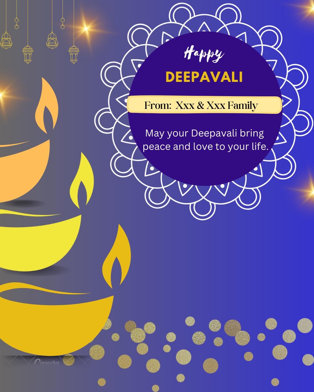 Deepavali Editable Template Poster - Etsy