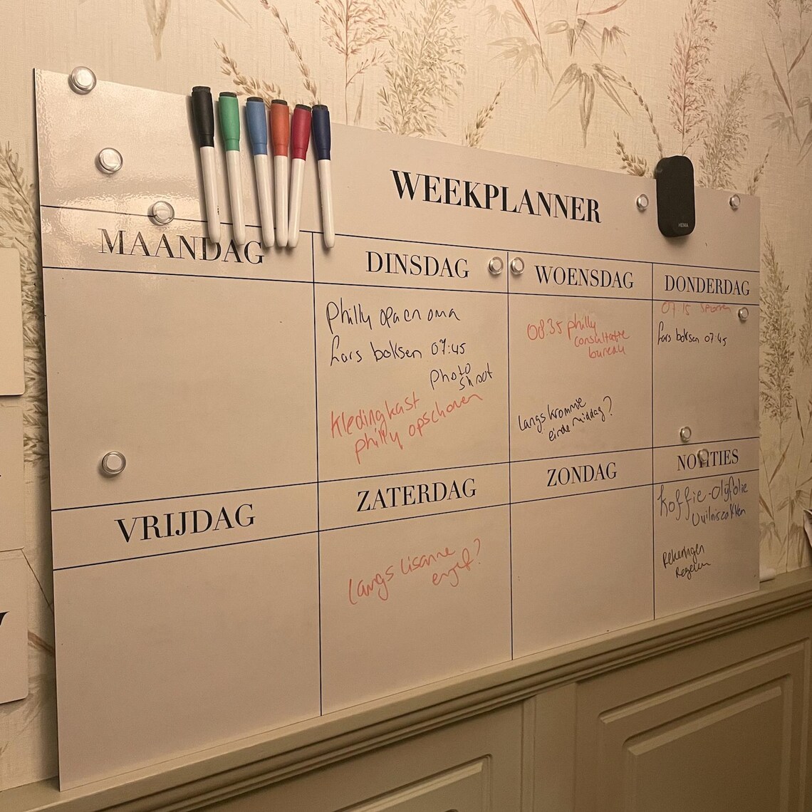 Whiteboard - Weekly Planner - Family Board - Etsy