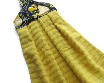 Yellow kitchen towel | Etsy