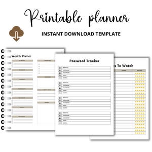 Productivity Printable Planner, Improve Productivity, Task Planning ...