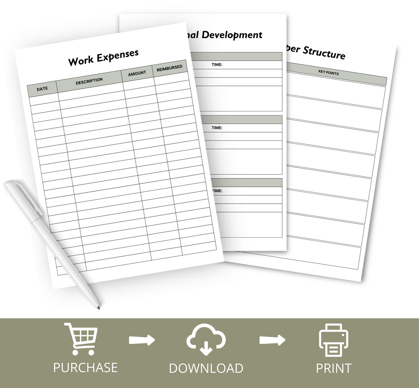 Printable Office Work Planner, Office Task Planner, Office Organizer ...