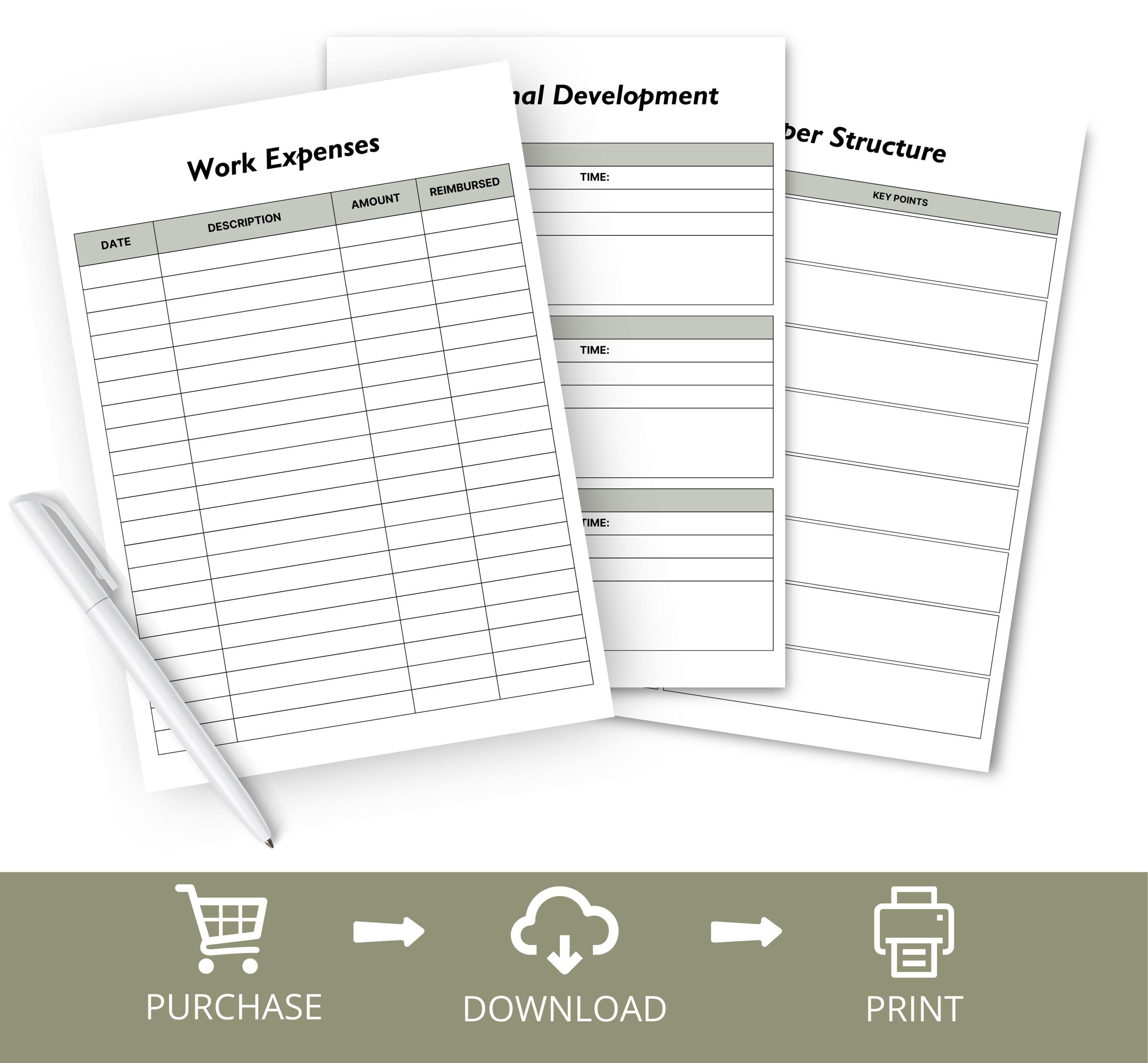 Printable Office Work Planner, Office Task Planner, Office Organizer ...