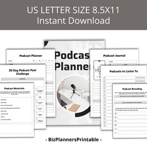 Printable Podcast Planner Template, Podcast Content Planning Worksheet ...