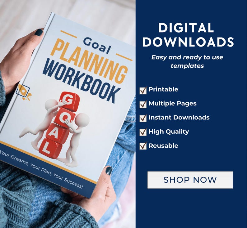 Goal Planning Workbook, 2025 Goals Tracker, SMART Goal Setting Kit, New ...