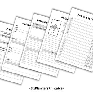 Printable Podcast Planner Template, Podcast Content Planning Worksheet ...