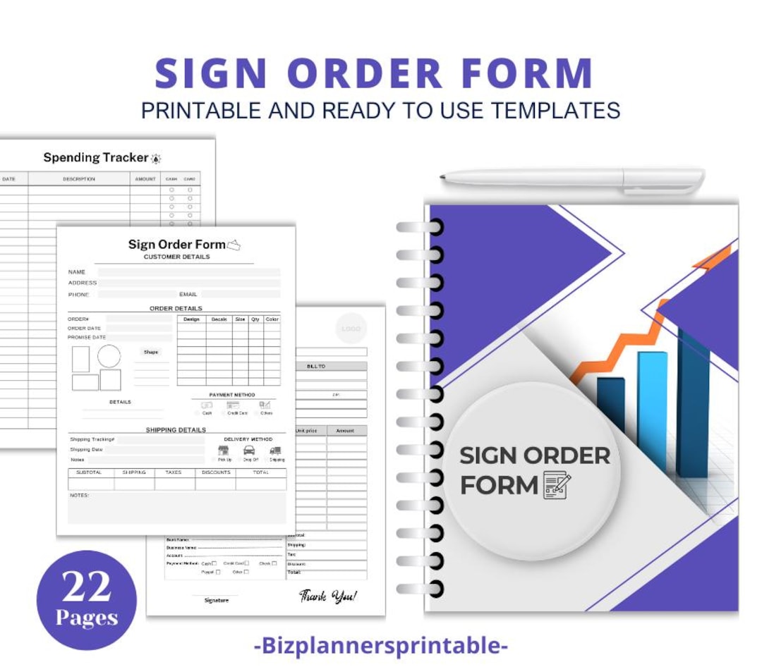 Sign Order Form, Order Form, Order Form Template, Form Template, Order ...