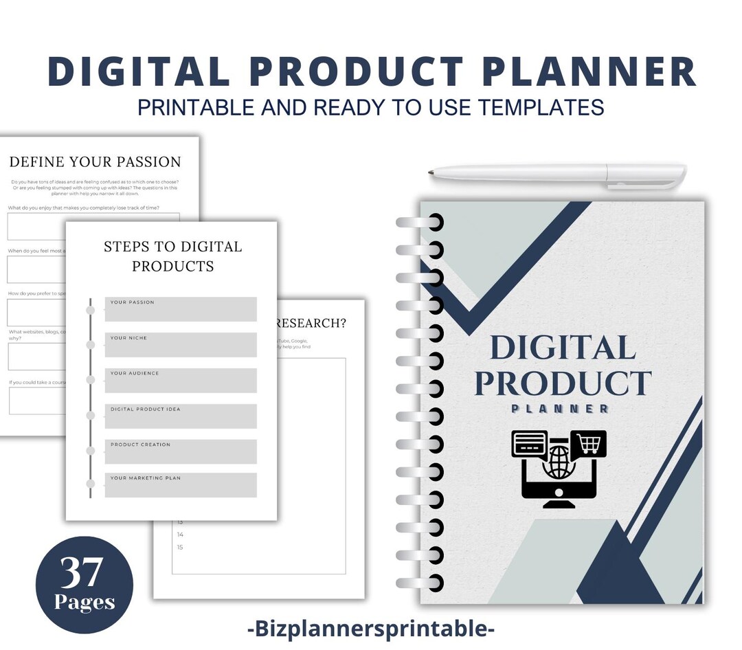 Digital Product Planner, Product Planner Printable, Product Development ...