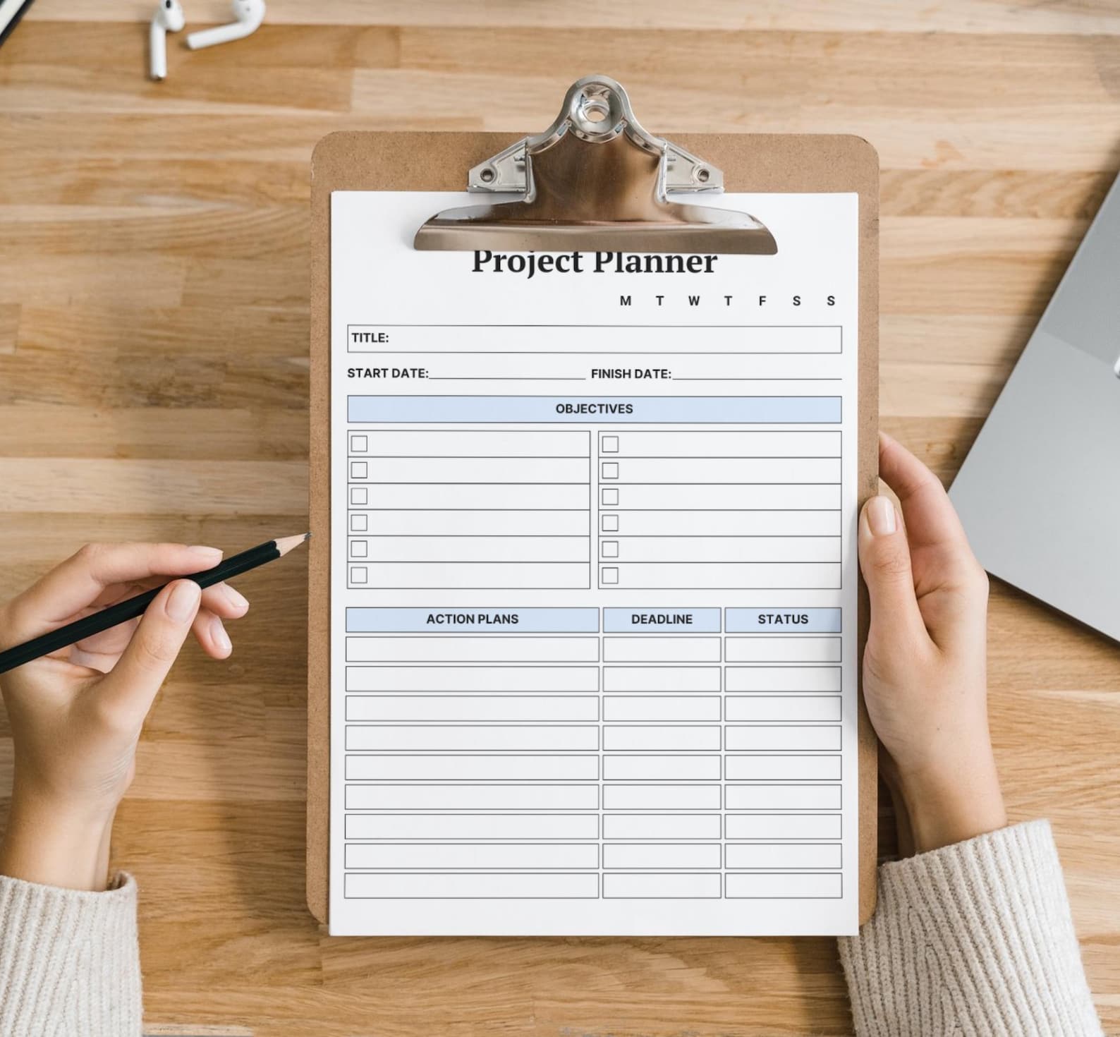 Printable Project Planner, Work Planner, Project Timeline Tracker ...