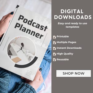 Printable Podcast Planner Template, Podcast Content Planning Worksheet ...