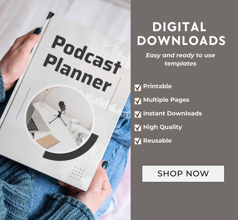 Printable Podcast Planner Template, Podcast Content Planning Worksheet ...