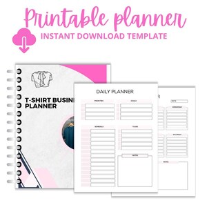 T Shirt Business Planner Small Business Planner Finance Client Project ...