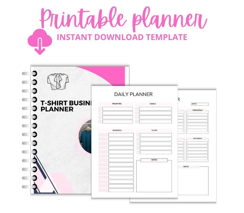T Shirt Business Planner Small Business Planner Finance Client Project ...