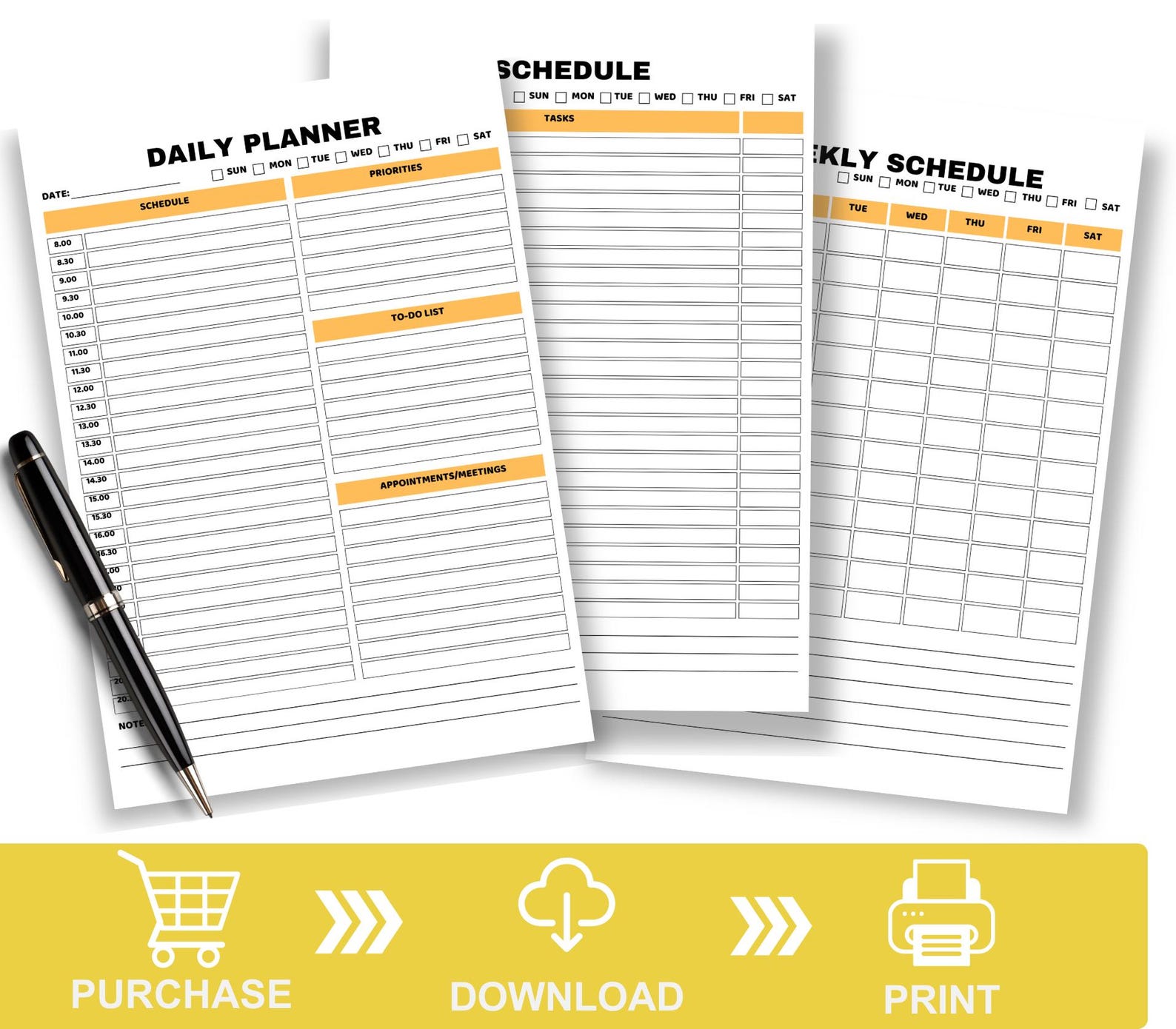 Office Tasks Planner, Work Planner, Office Organizer, Work to Do List ...