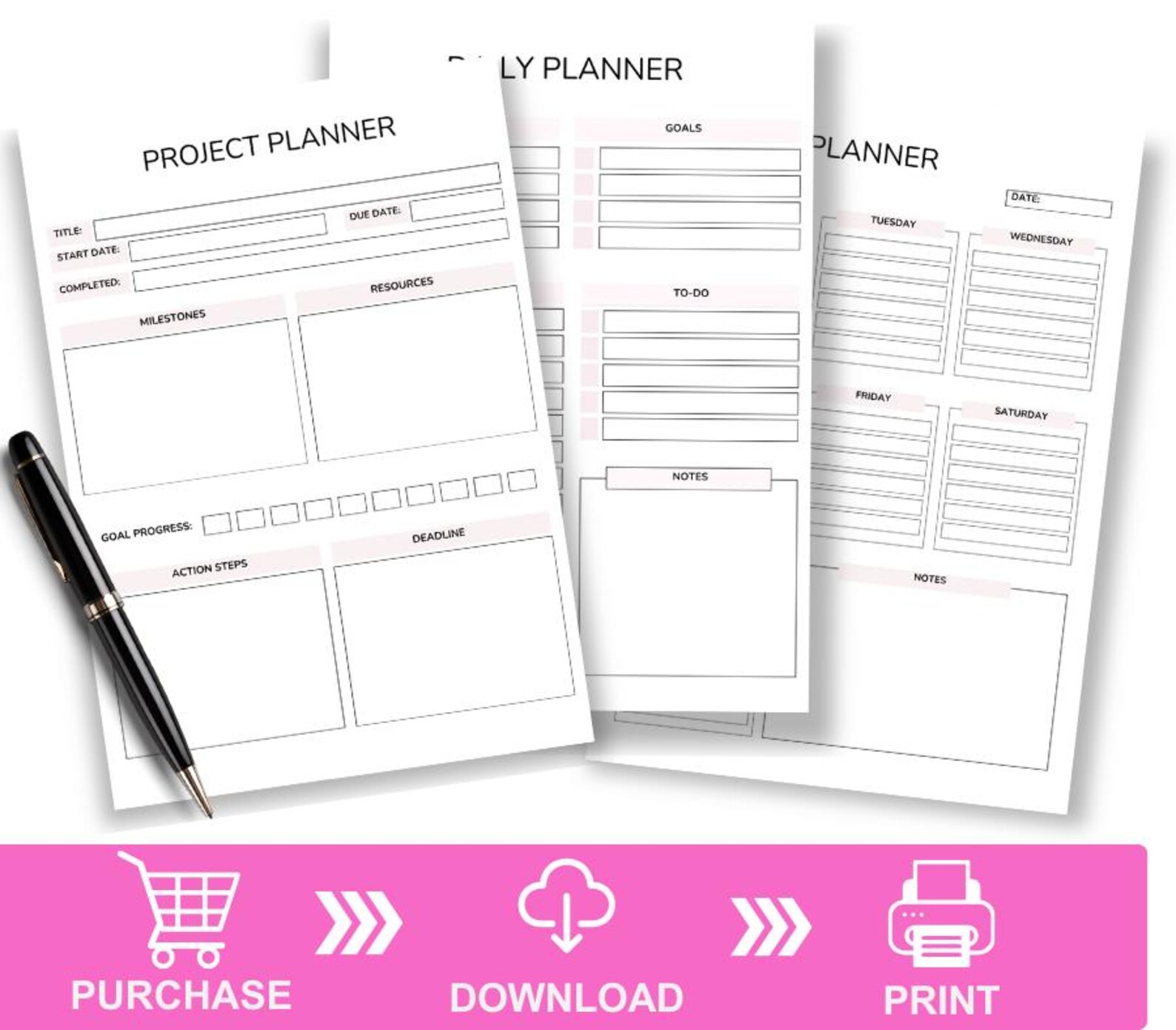 T Shirt Business Planner Small Business Planner Finance Client Project ...