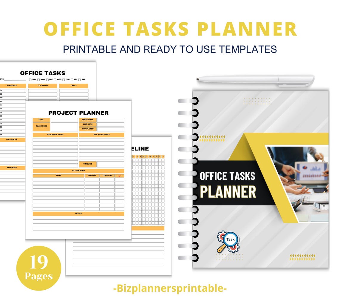 Office Tasks Planner, Work Planner, Office Organizer, Work to Do List ...