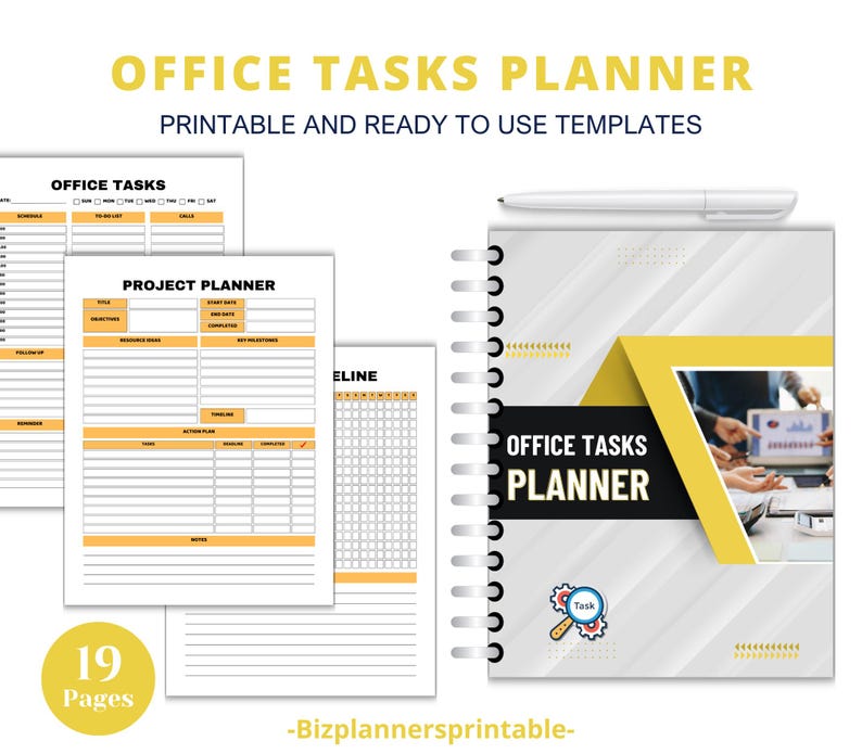 Office Tasks Planner, Work Planner, Office Organizer, Work to Do List ...