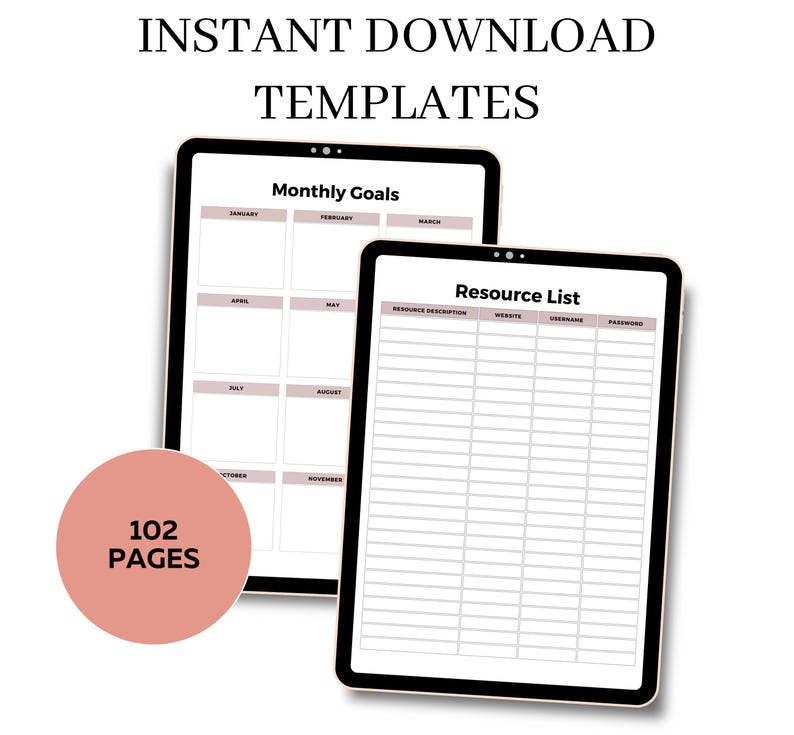2025 Business Planner, Business Planner Printable for Entrepreneur ...