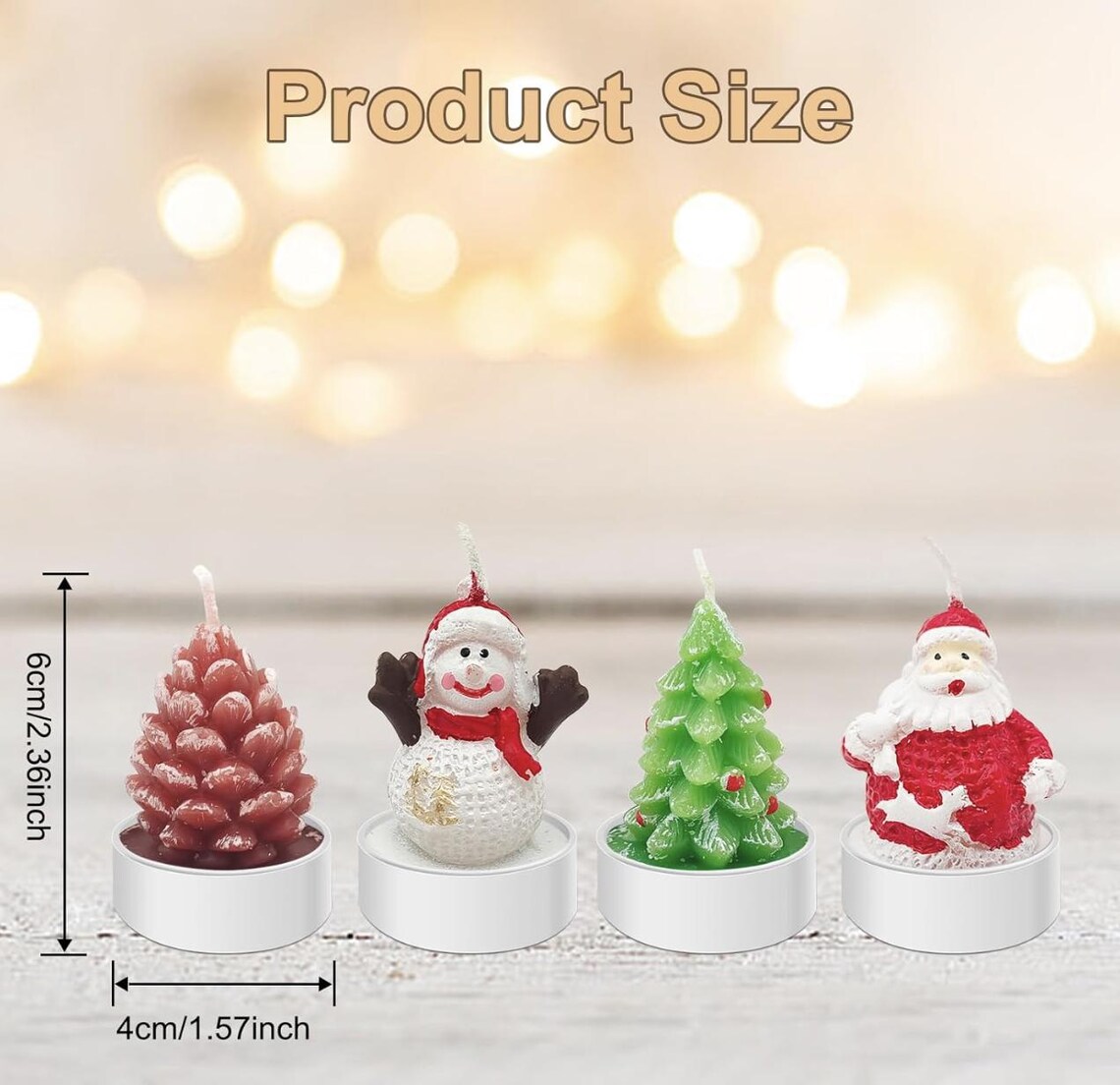 4-piece Christmas Candle Set – Santa, Snowman, Pine Cones, and More! - Etsy