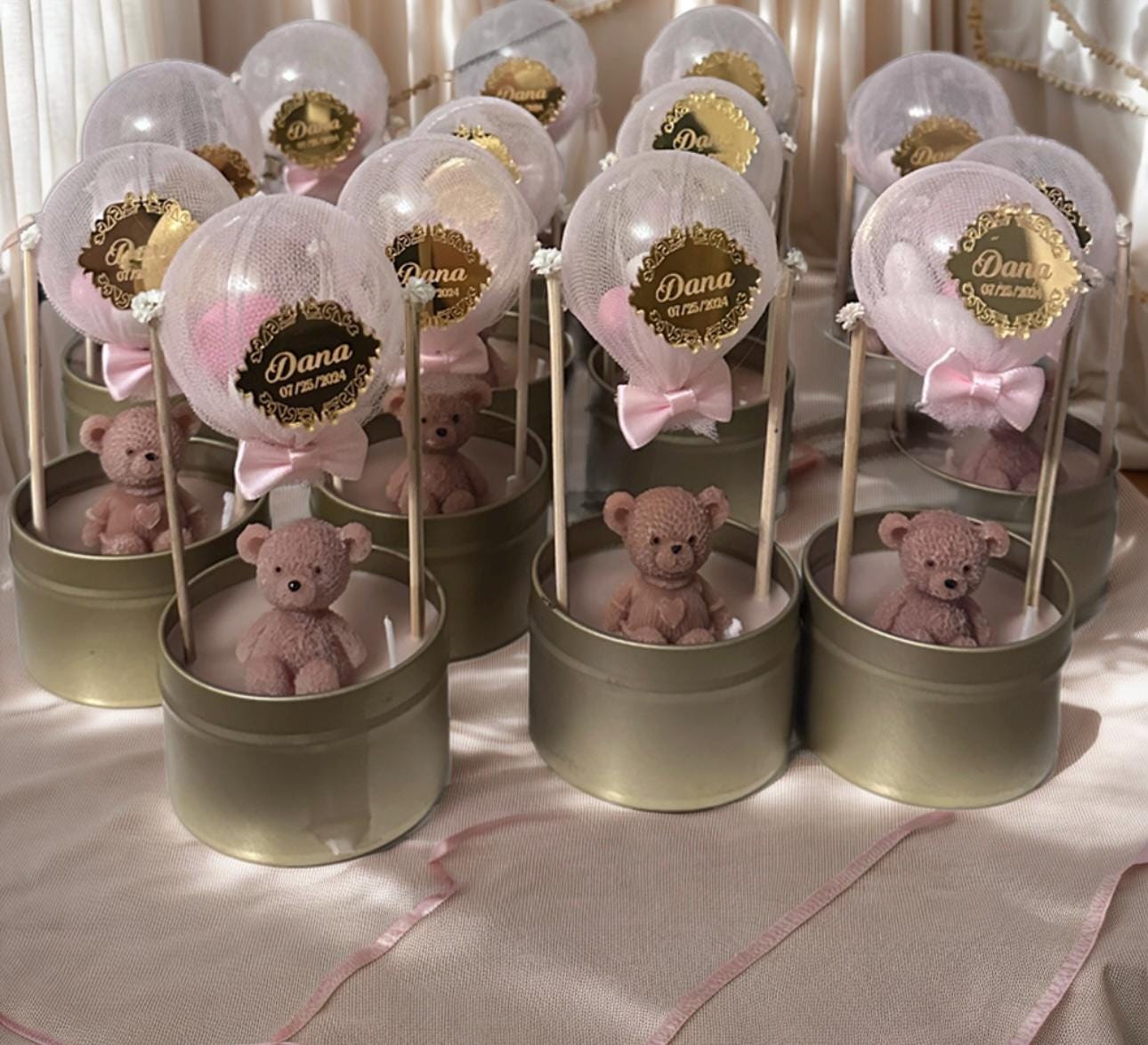Candle Jar With Teddy Bear and Jordan Almonds! - Etsy