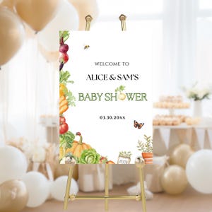 Little Sprout Baby Shower Welcome Sign | Locally Grown Baby on the Way ...