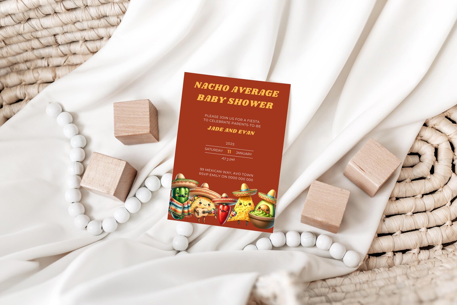 Nacho Average Baby Shower Invite | Mexican Baby Shower Invitation ...