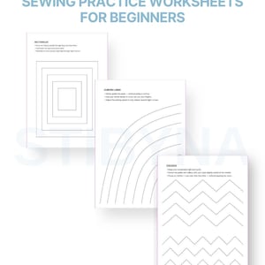Printable Sewing Practice Sheets | Beginner Sewing Templates | Learn to ...