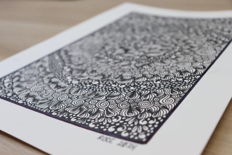 Original Artwork - the Circular Eclipse (pen and Ink, Zentangle Art, A4 ...