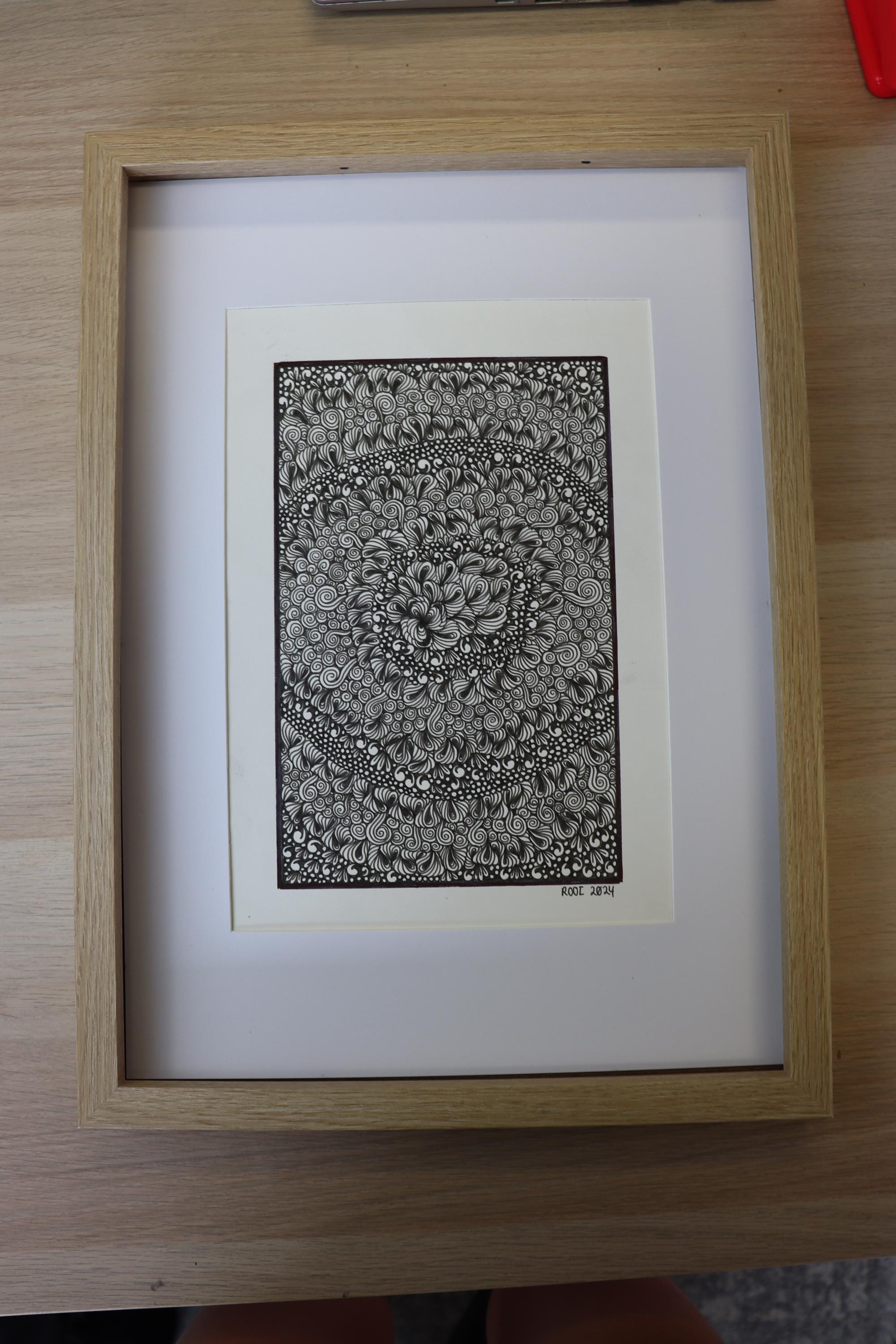 Original Artwork - the Circular Eclipse (pen and Ink, Zentangle Art, A4 ...