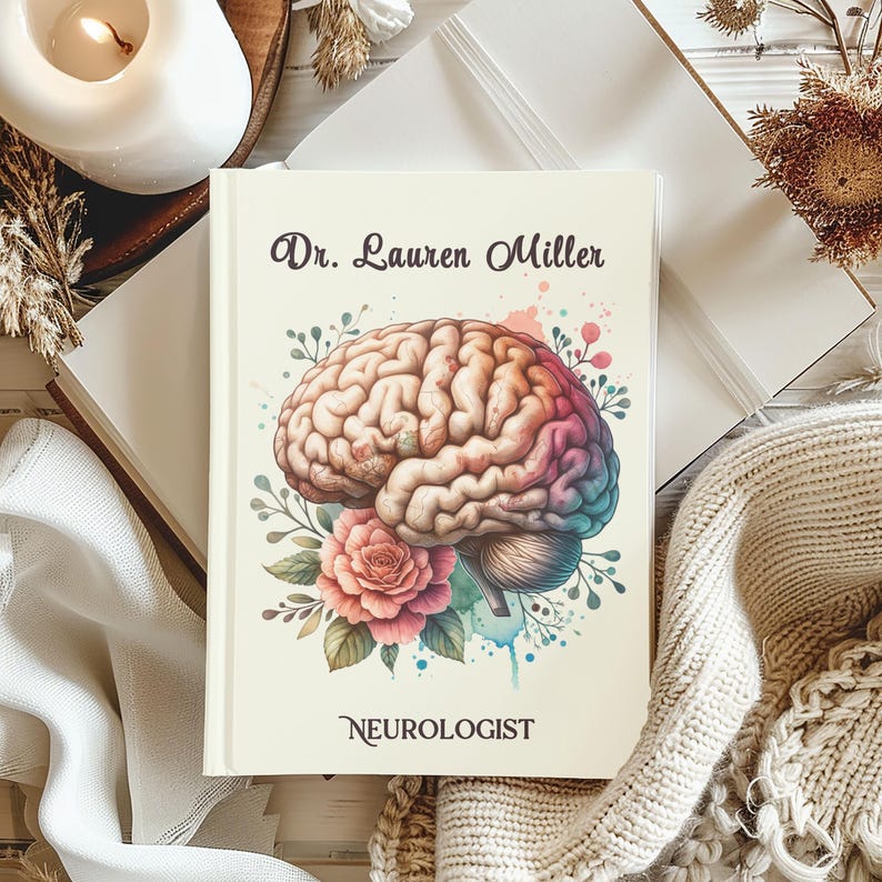 Neurologist Gift, Brain Anatomy Cover, Flower Lover Gift, Doctors Day ...