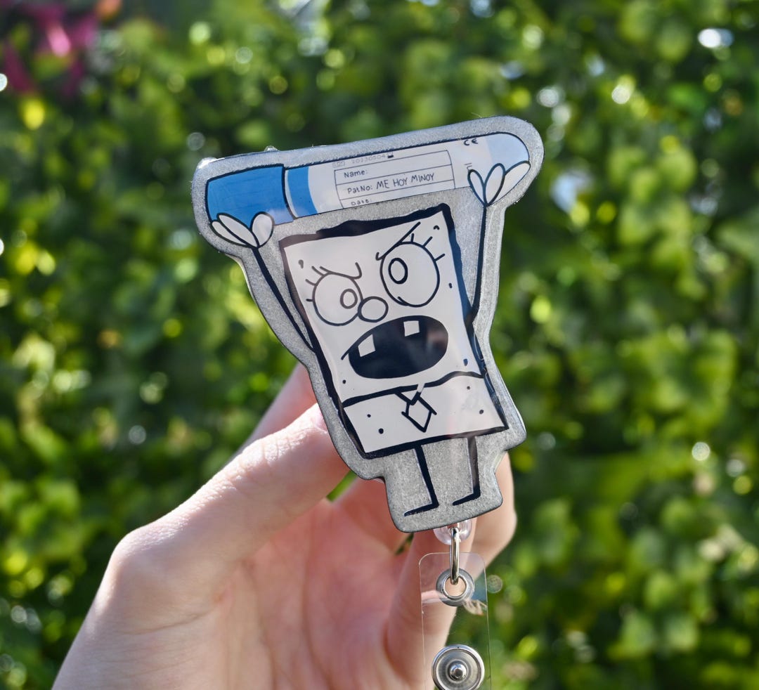 Doodlebob, Badge Reel, Phlebotomist, RN, Healthcare - Etsy