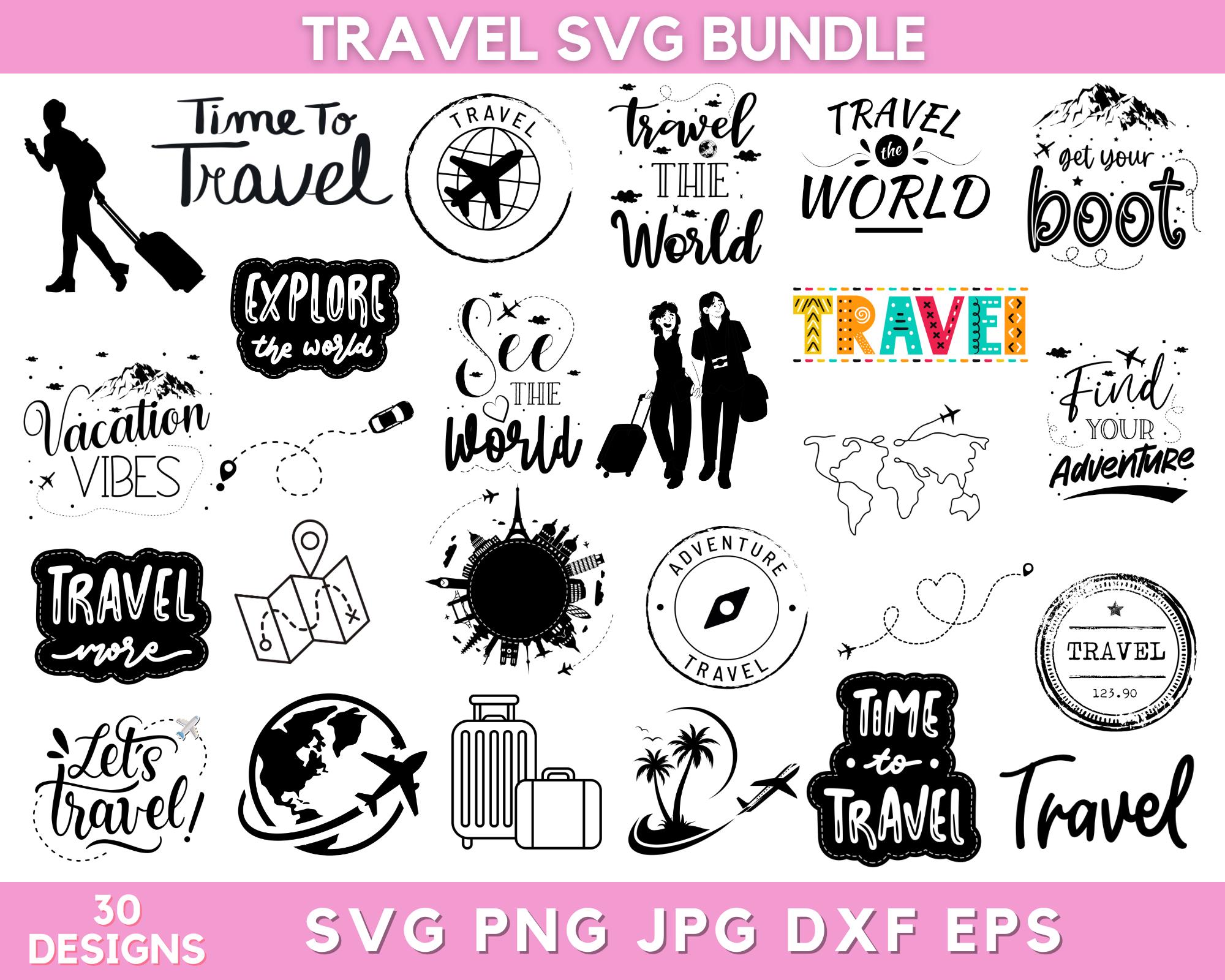 Travel Svg Bundle, Funny Travel Svg Png, Traveling Svg Files, Travel ...
