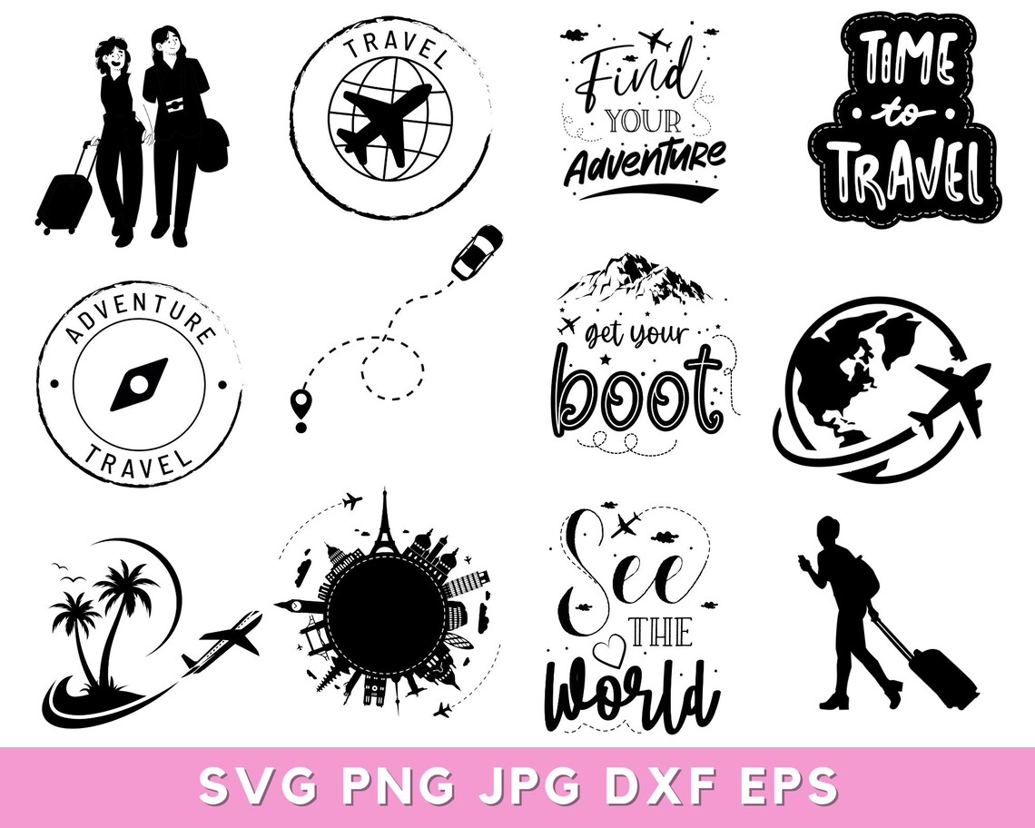 Travel Svg Bundle, Funny Travel Svg Png, Traveling Svg Files, Travel ...