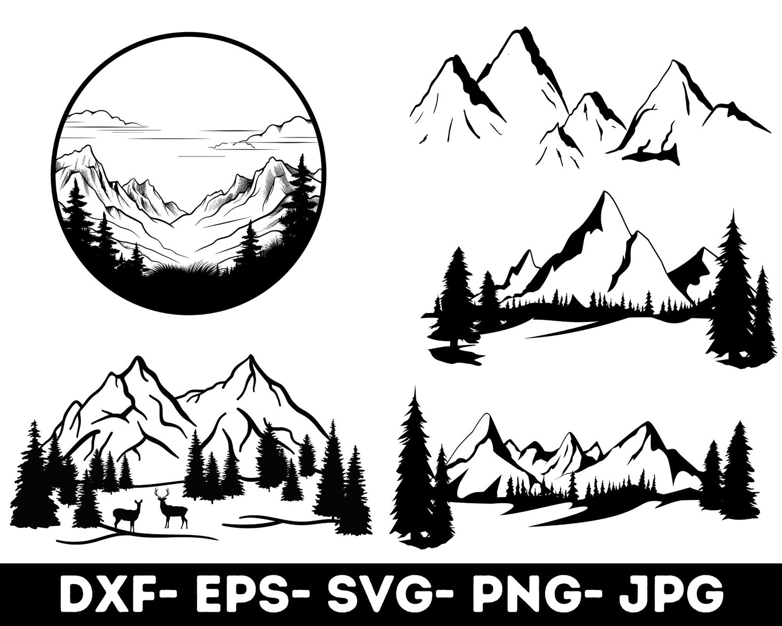 MOUNTAIN SVG Bundle, MOUNTAIN Clipart, Mountain Svg Cut Files for ...