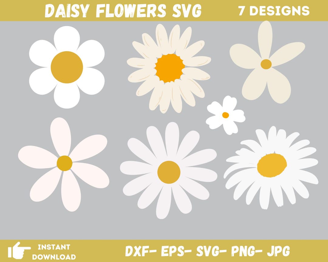 Daisy Svg Bundle, Flower Svg Files for Cricut, Daisy Flower Svg ...