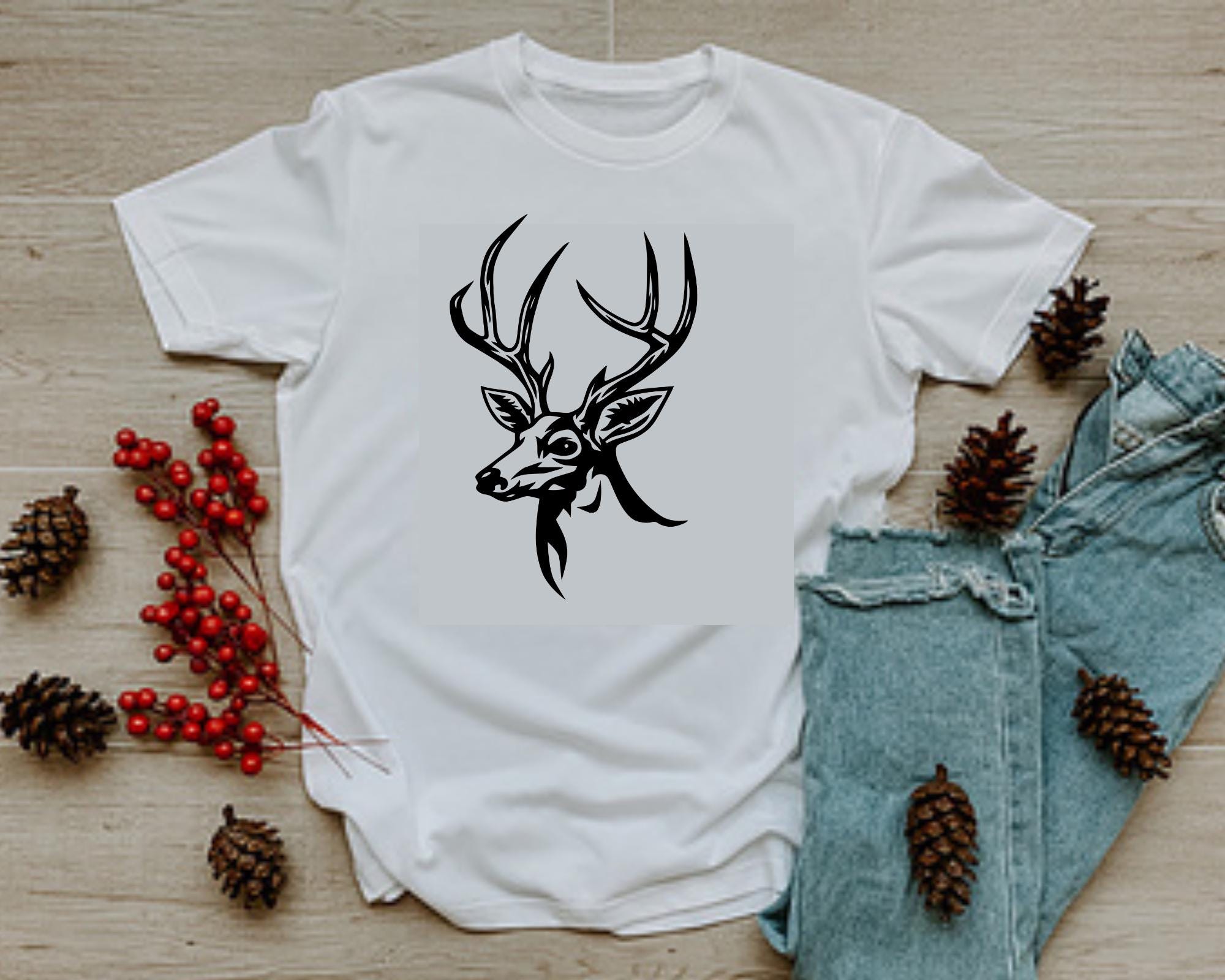 Detailed Deer Head Svg, Whitetail Deer SVG, Big Buck Digital Download ...