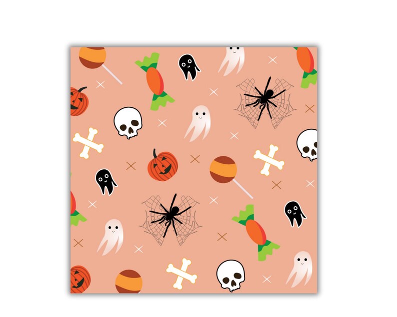 Cute Halloween Themed Digital Patterns Papers, Seamless Pattern JPG ...