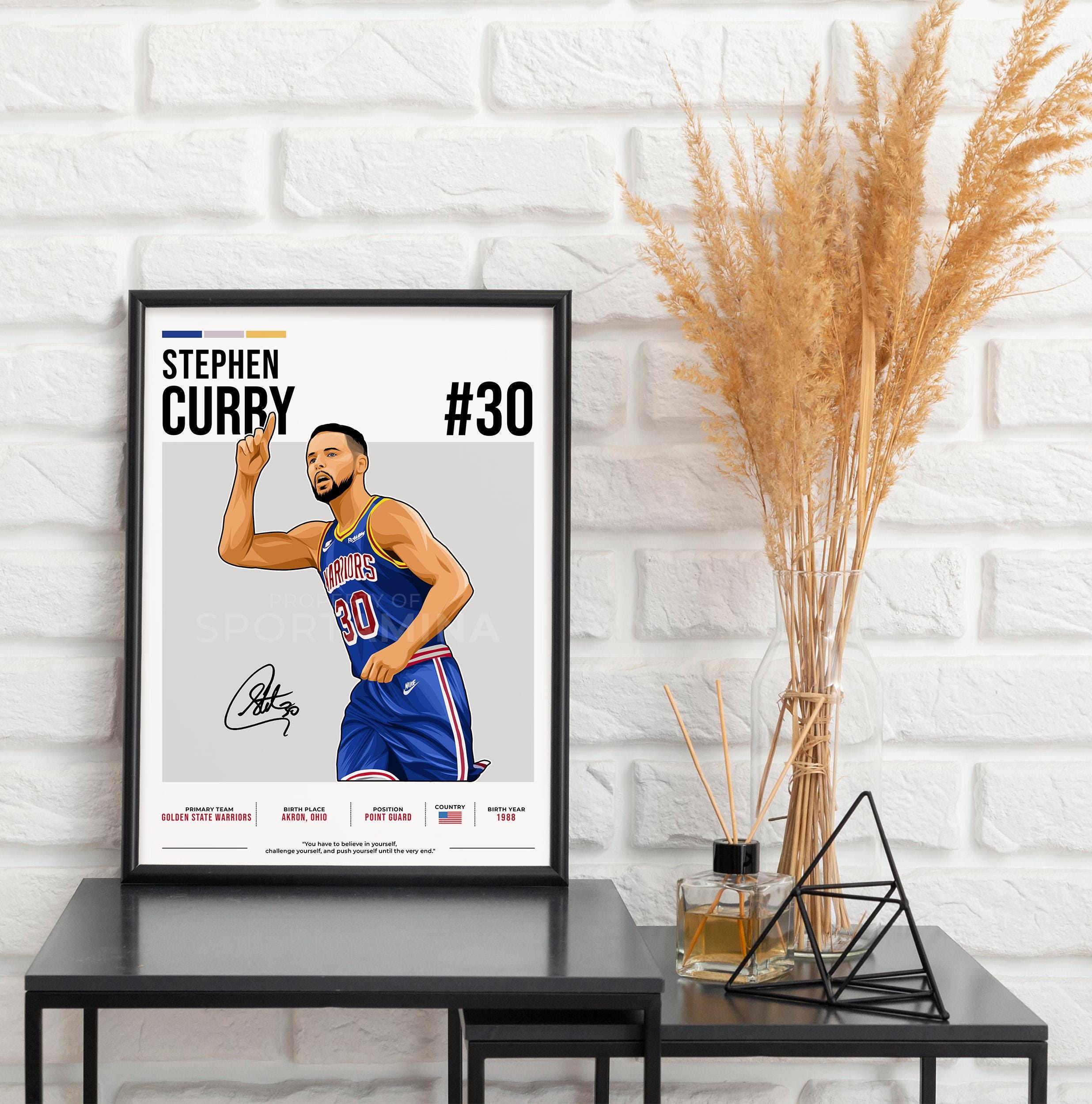 Stephen Curry Poster, Basketball Art, Stephen Curry Fan Gift, Vector ...