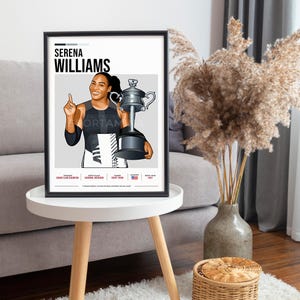 Serena Williams Poster, Tennis Art, Serena Williams Fan Gift, Vector ...