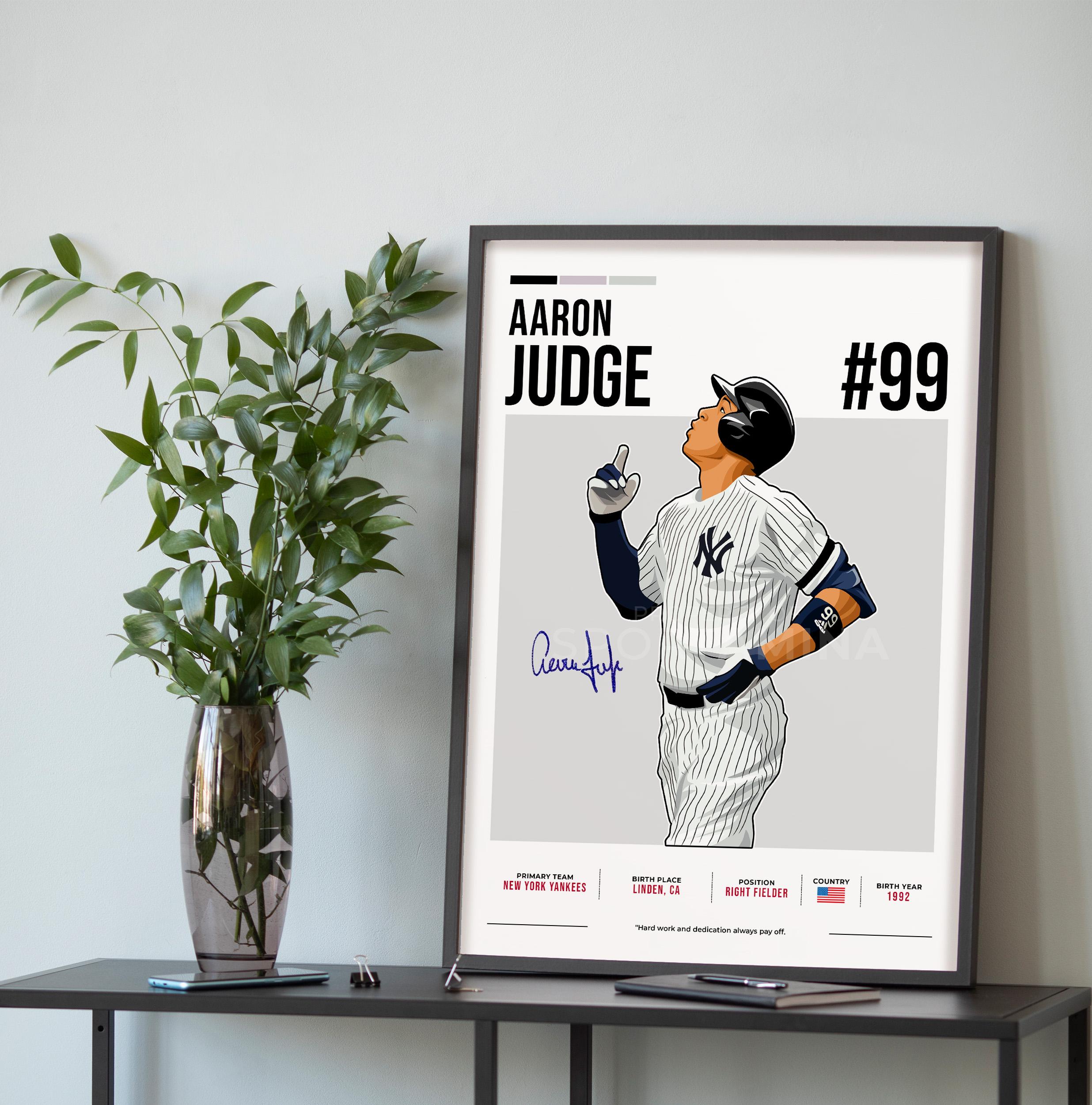 Aaron Judge Poster, Baseball Art, Aaron Judge Fan Gift, Vector ...