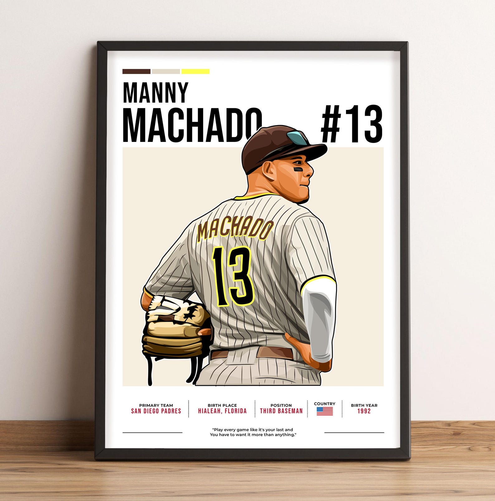 Manny Machado Poster, Baseball Art, Manny Machado Fan Gift, Vector ...